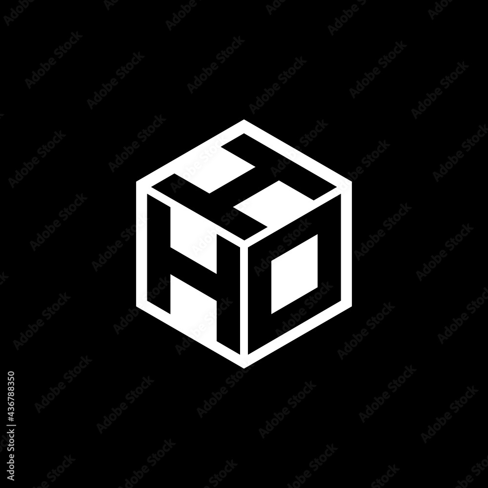 HDH letter logo design with black background in illustrator, vector ...