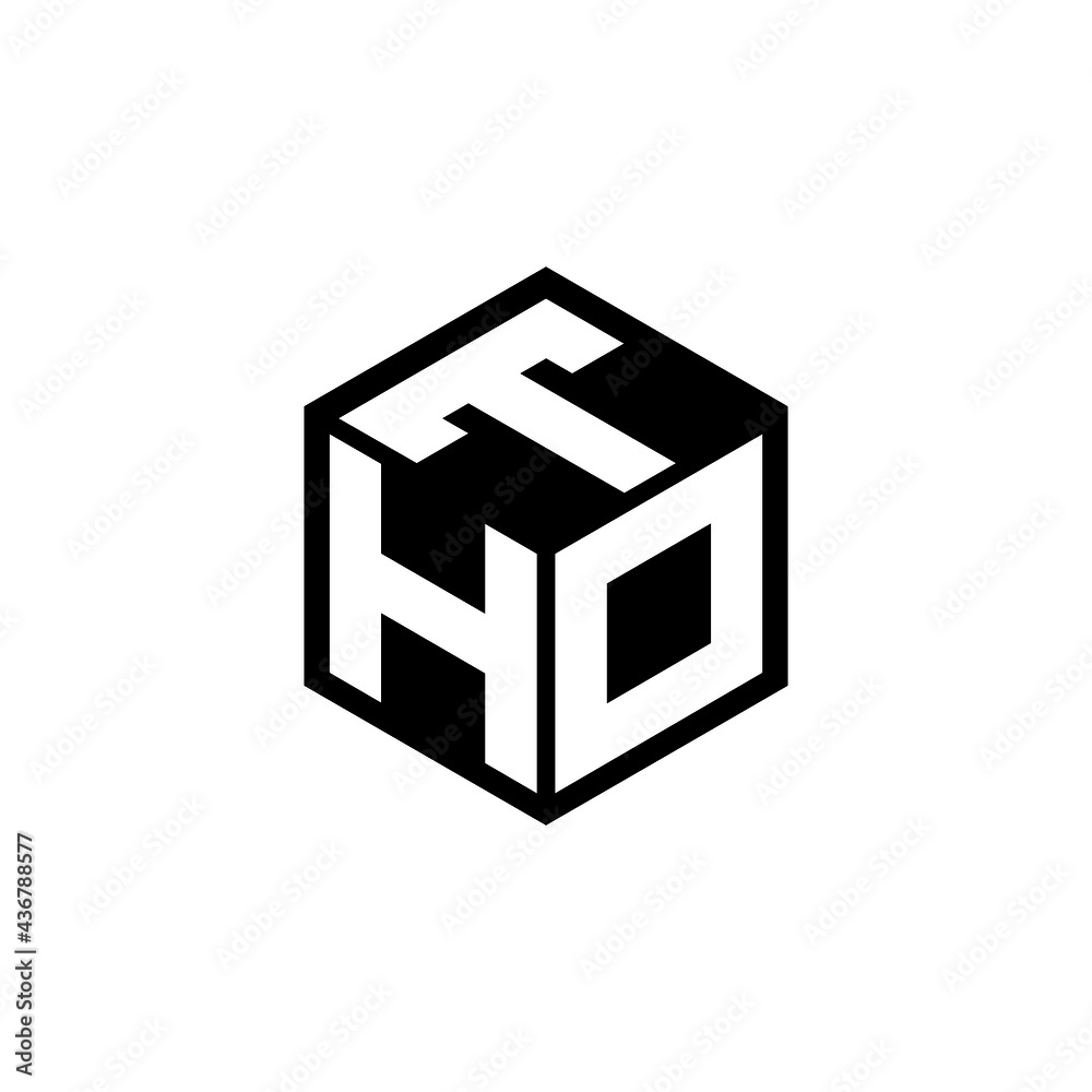 HDT letter logo design with white background in illustrator, vector ...