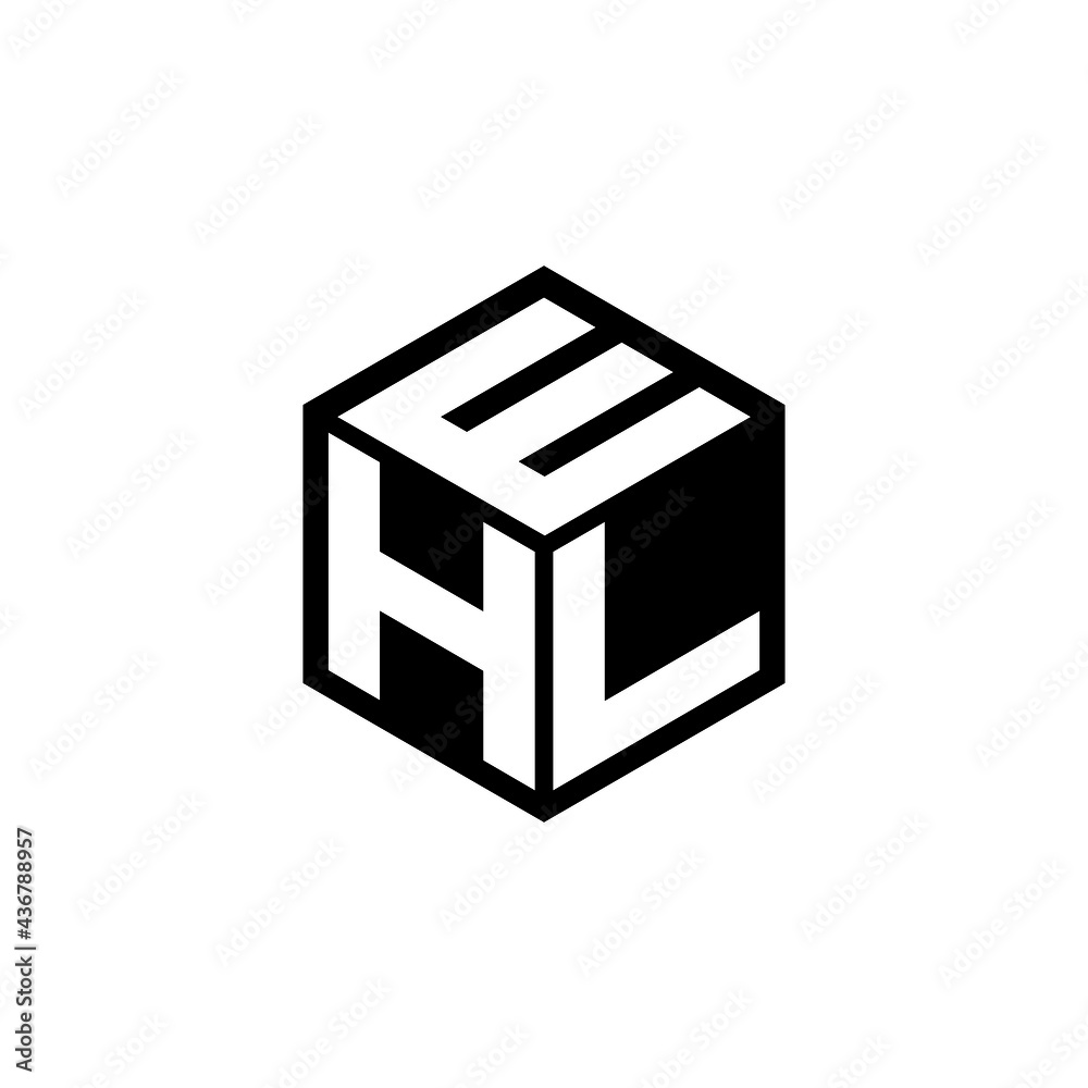 HLE letter logo design with white background in illustrator, vector ...