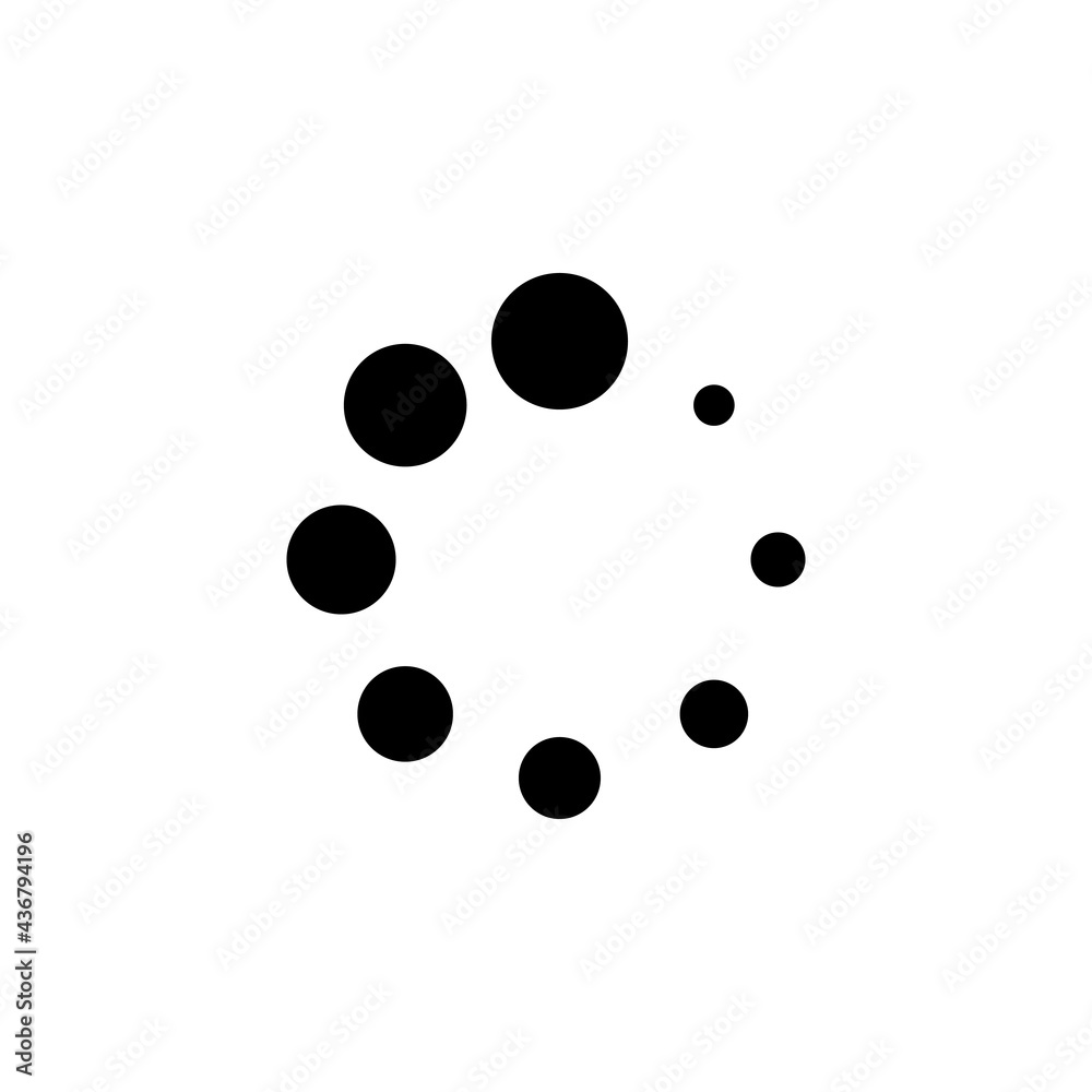 Round loading preloader, line web or mobile interface vector icon ...