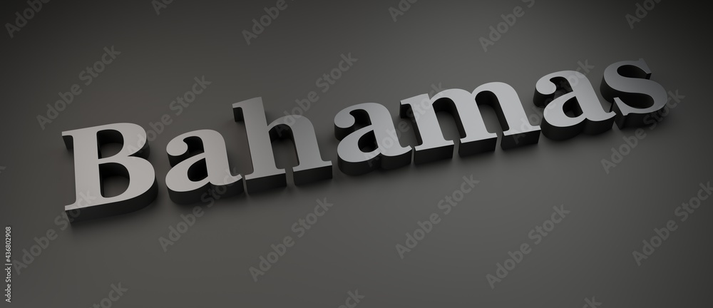Abstract The Bahamas 3D TEXT Rendered Poster (3D Artwork) Stock ...