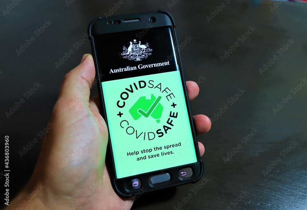 Perth,Australia.July 2020.The COVIDSafe app is a tool released by the ...