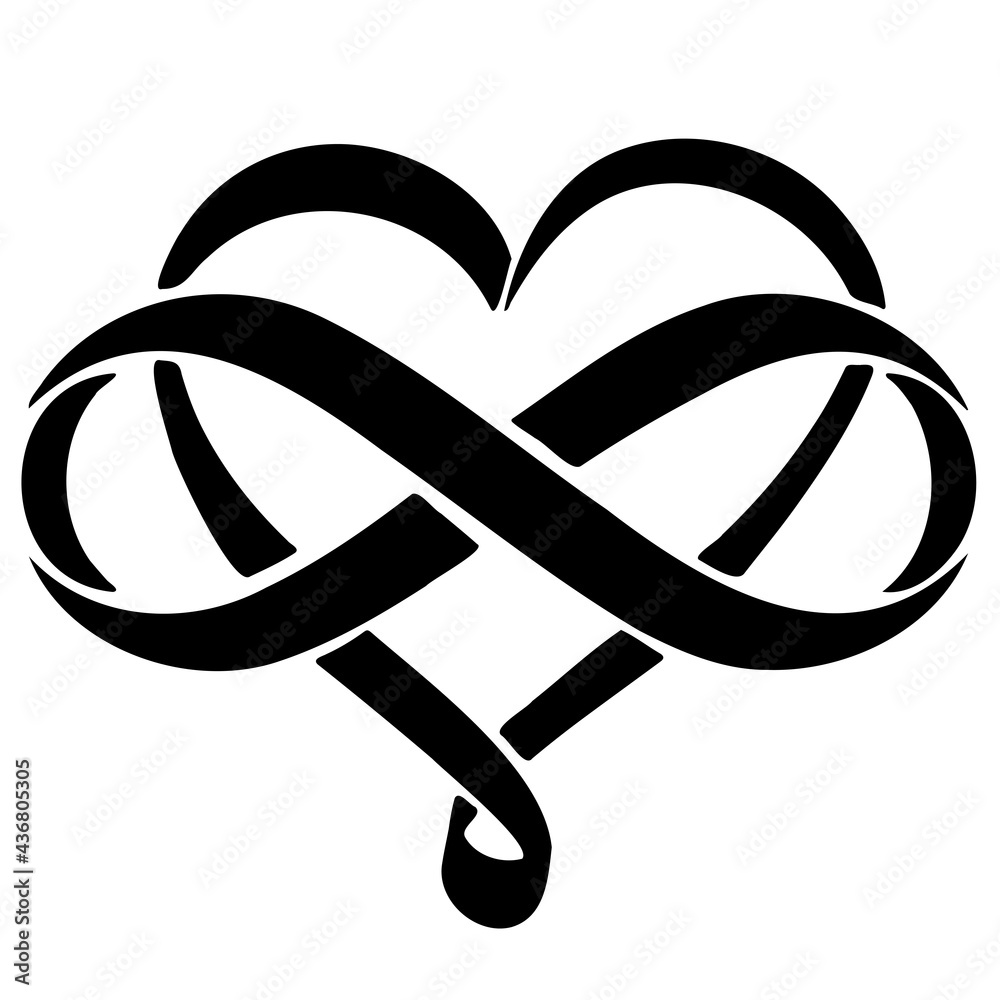 heart and infinity symbol combined Stock Vector | Adobe Stock