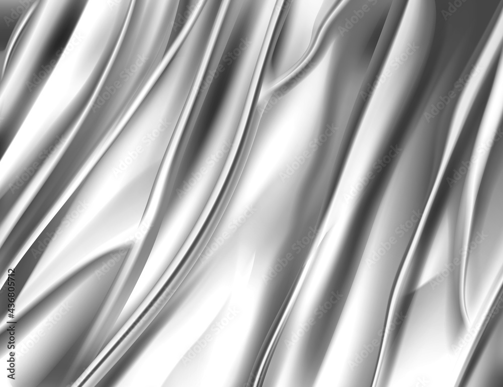 Silver foil, silk texture Vector background Stock Vector | Adobe Stock