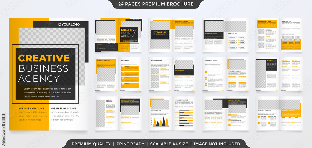 a4 business brochure template design with creative and minimalist style ...