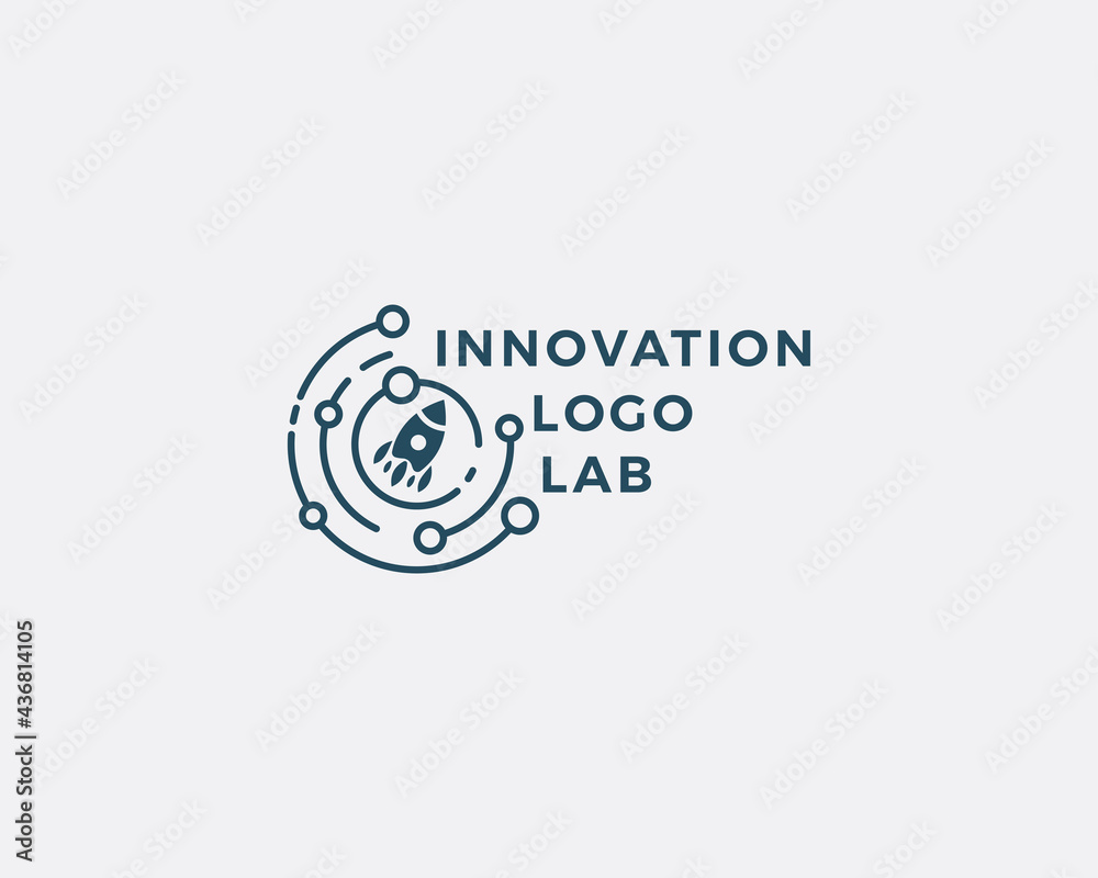 innovation logo lab creative design rocket science design template ...