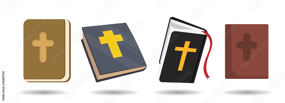 Holy Bible vector clip art set. Bible vector clip art set. Bible vector ...