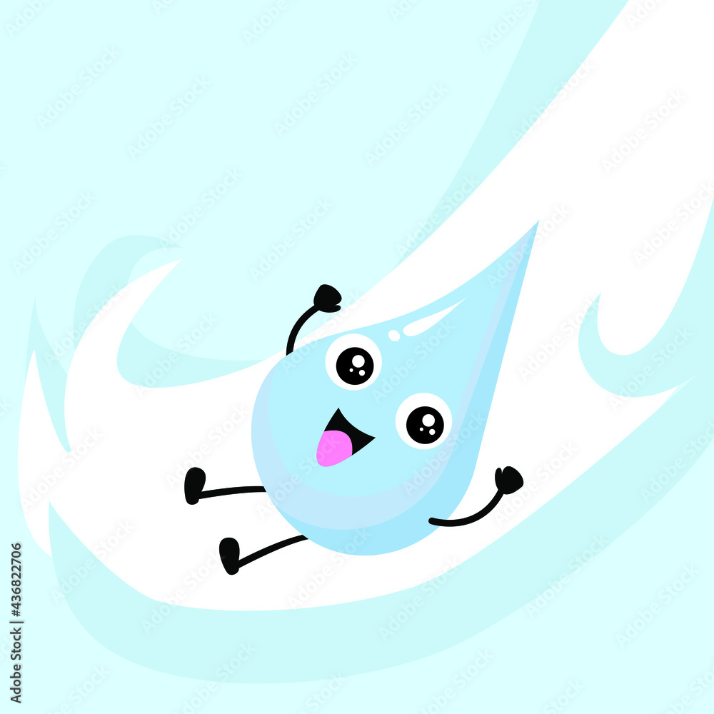 Character of water that is sliding, H2o flows downward.. idea for ...