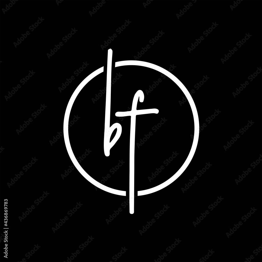 letter bf logo design vector image , bf circle logo design vector image ...