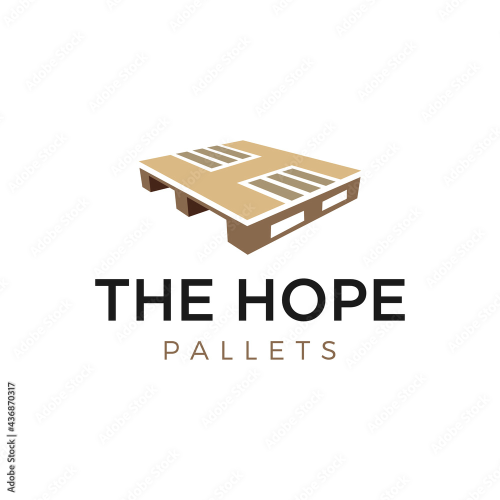 Vetor de pallet storage rack wooden industrial. logistic box container ...