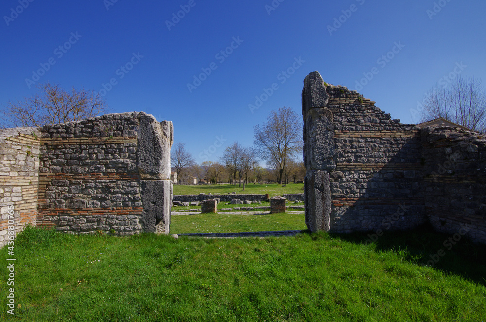 The section of a wall. Archaeological site of Altilia. Sepino - Molise ...