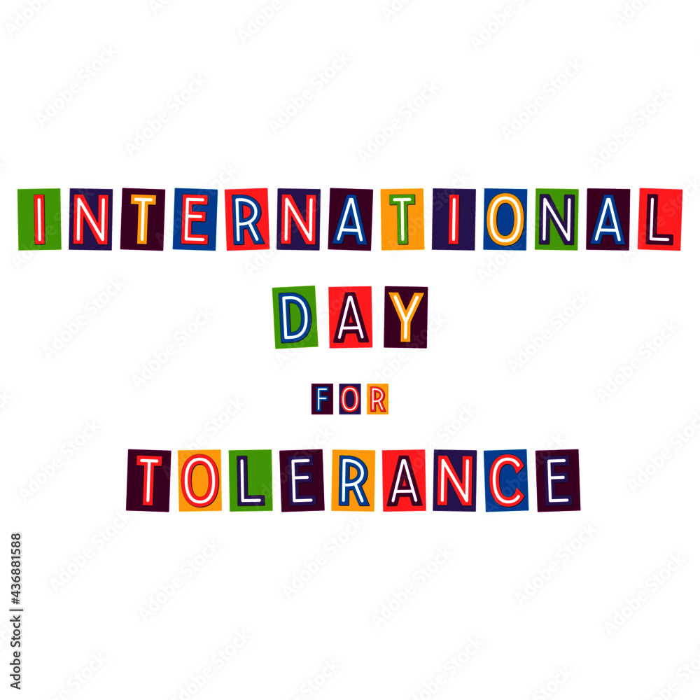 International Day for Tolerance. Vector illustration Stock Vector ...