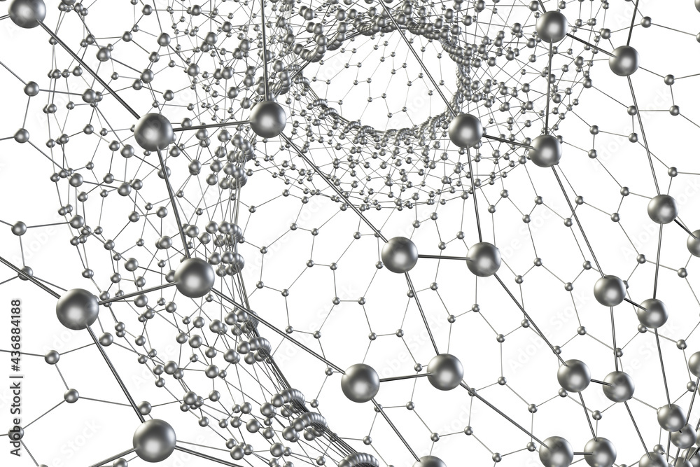 Carbon nanotubes. A hexagonal, helical, curved structure of carbon ...