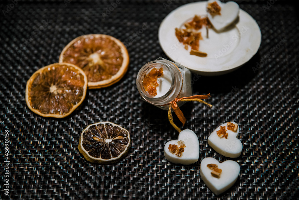 Velas aromáticas de naranja cítrico y lavanda, bombones de olor hecho ...