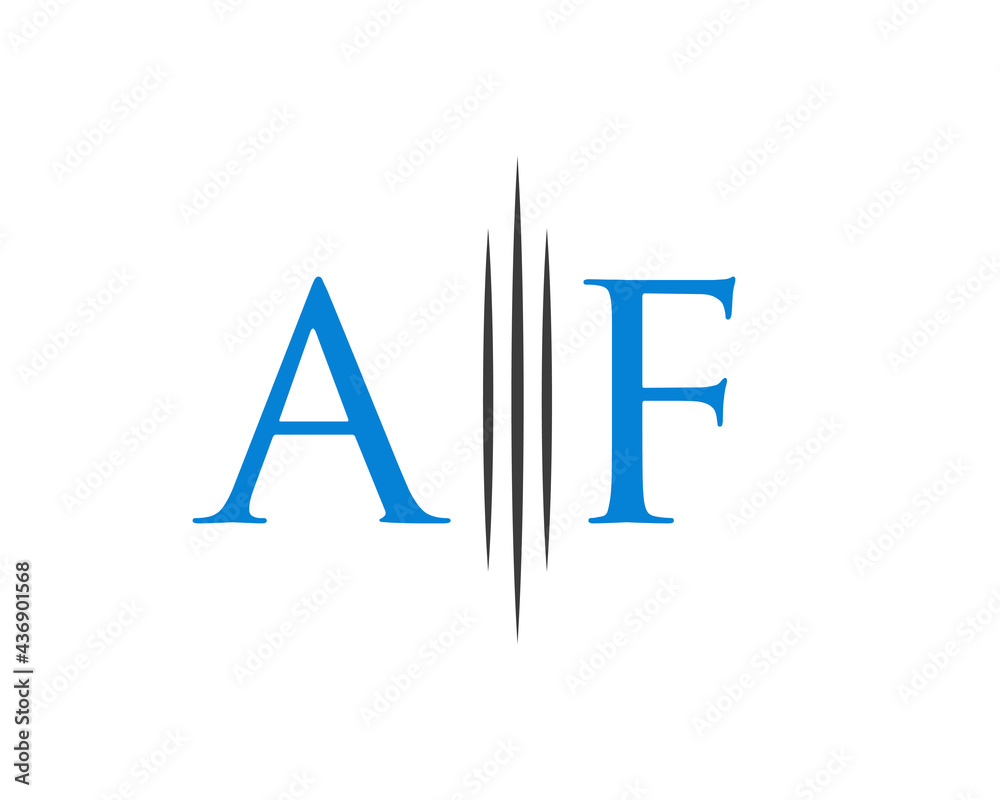 Letter AF logo, AF monogram, Initial AF logo for company, law, luxury ...