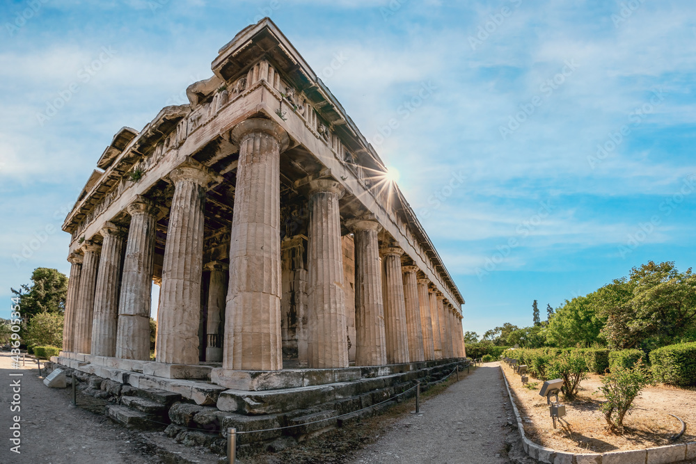 Athens, Attica, Greece. The Temple of Hephaestus or Hephaistos (also ...