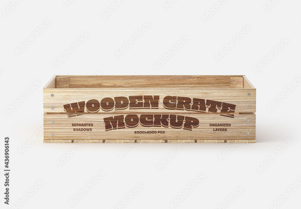 Wooden Crate Mockup Stock Template | Adobe Stock