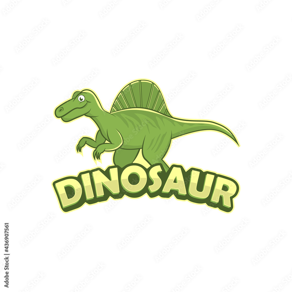 Mascot logo dinosaur cartoon animal character Stock Vector | Adobe Stock