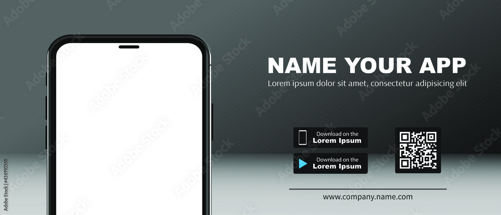 Download page of the mobile app. Advertising space for your application ...