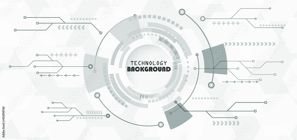 Abstract technology background with various technology elements Hi-tech ...