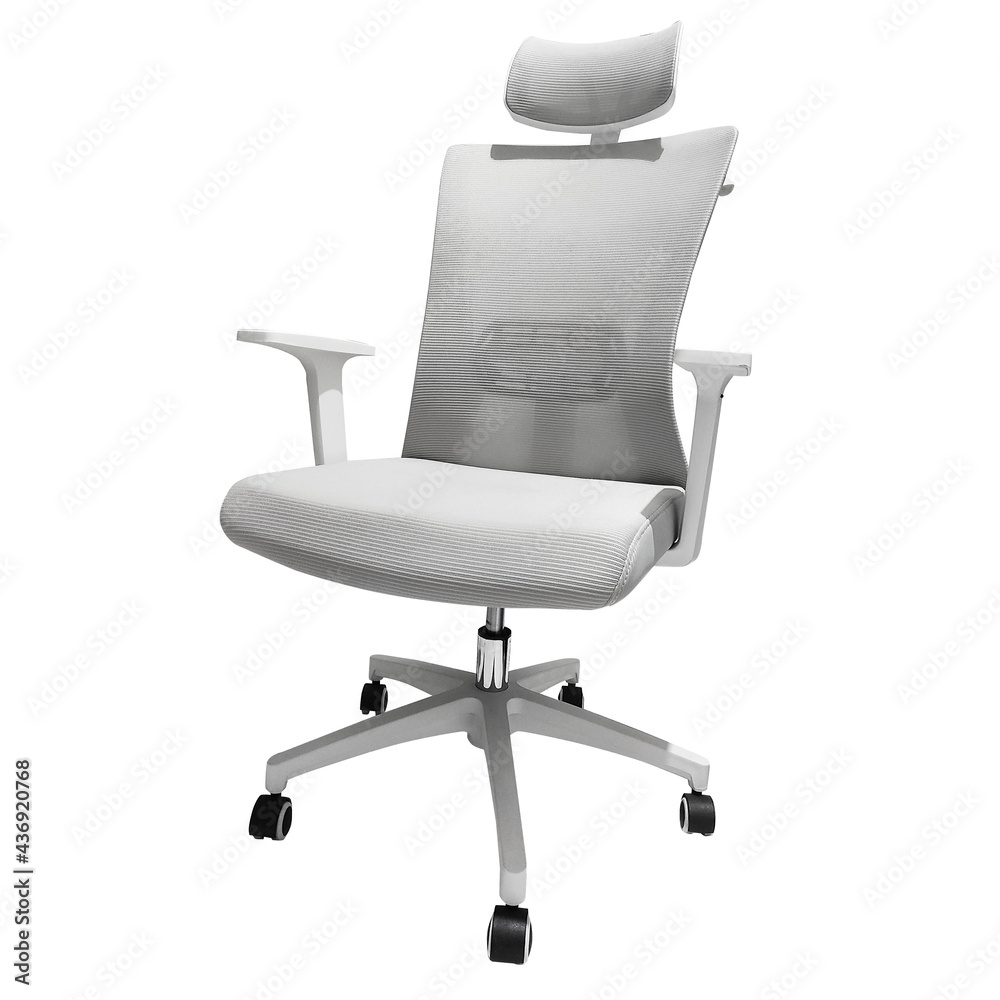 White office chair isolated on white Background Stock Photo | Adobe Stock