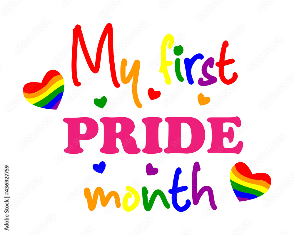 LGBT Pride Month 2021 vector concept. My first pride month design ...