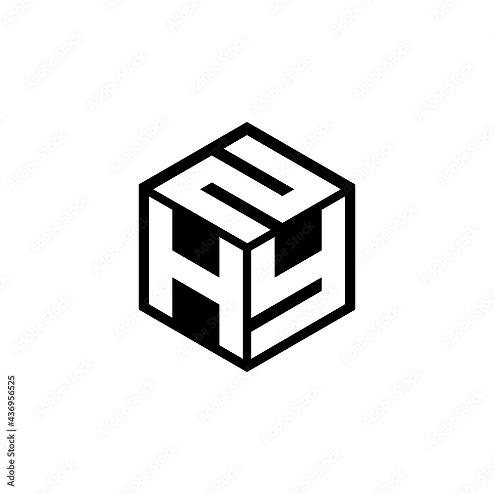 HYN letter logo design with white background in illustrator, vector ...