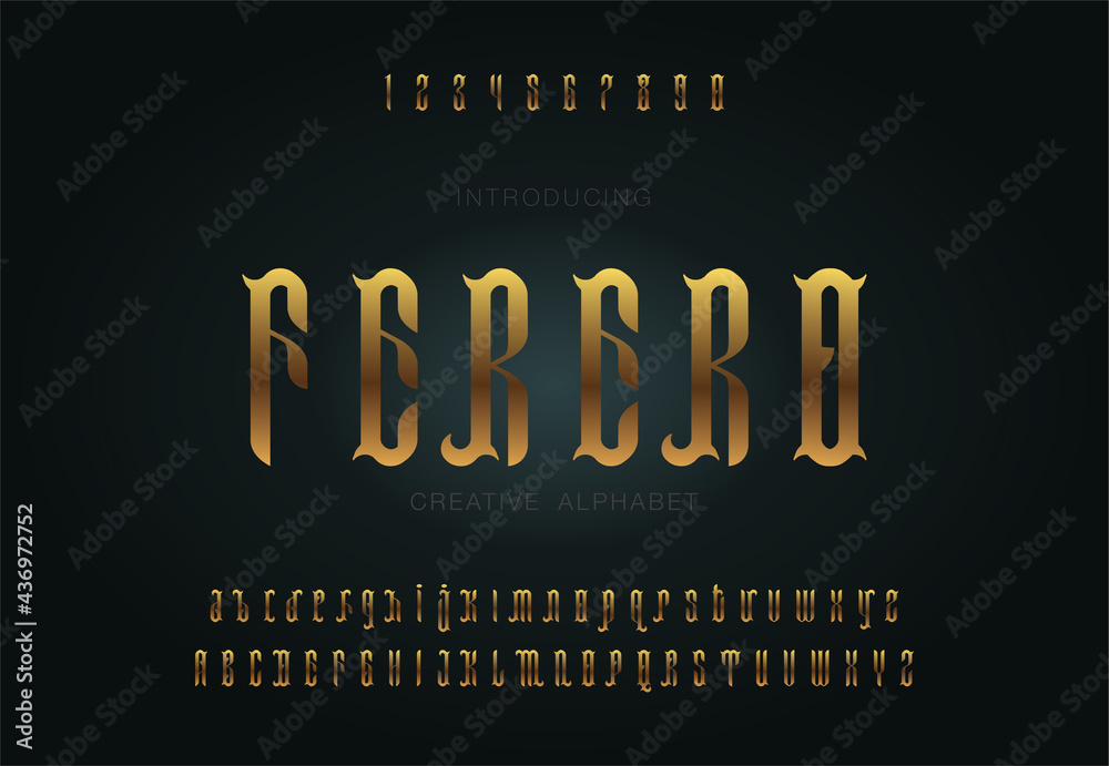 ferero font Stock Illustration | Adobe Stock