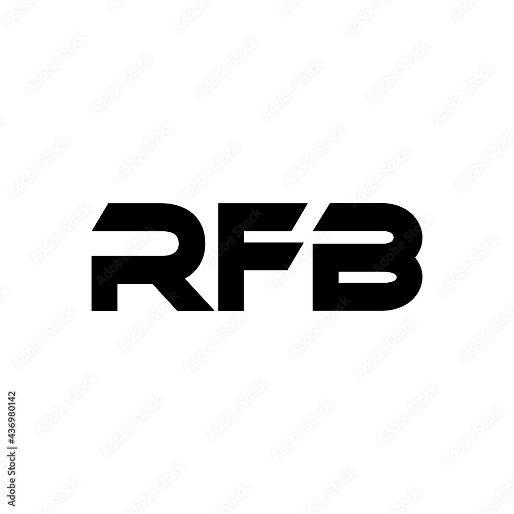 RFB letter logo design with white background in illustrator, vector ...