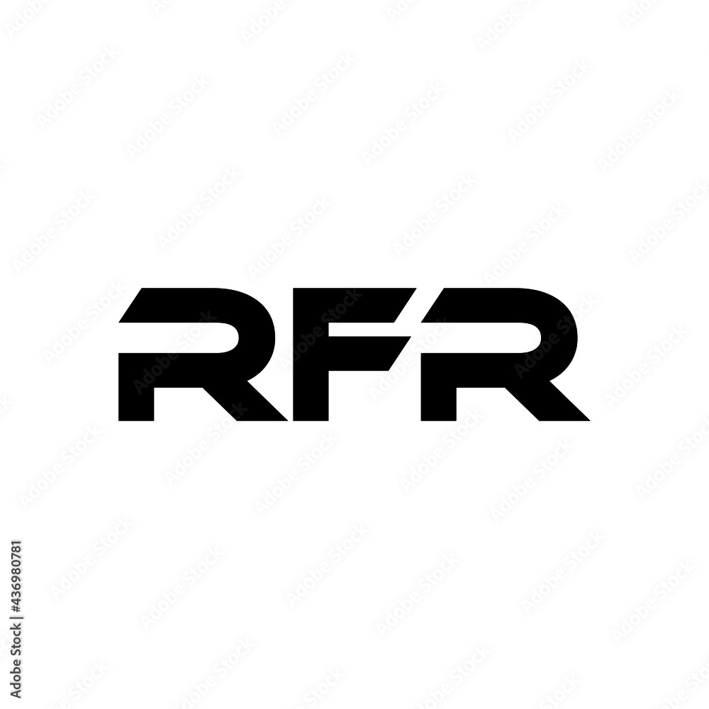 Vecteur Stock RFR letter logo design with white background in ...