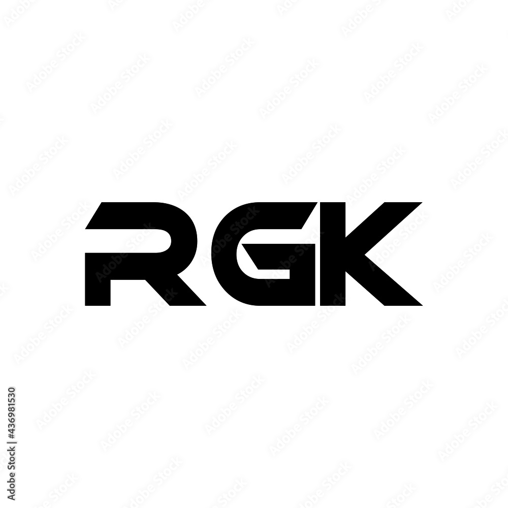 RGK letter logo design with white background in illustrator, vector ...
