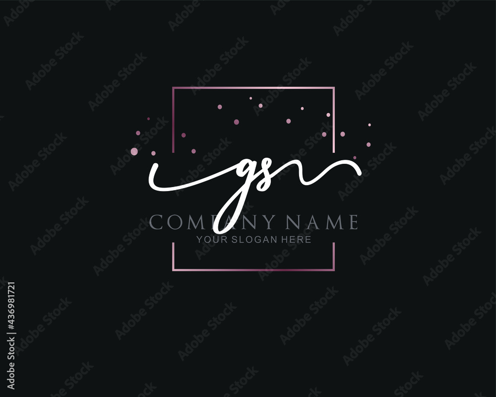 Initial GS Handwriting monogram logo Vector Stock Vector | Adobe Stock