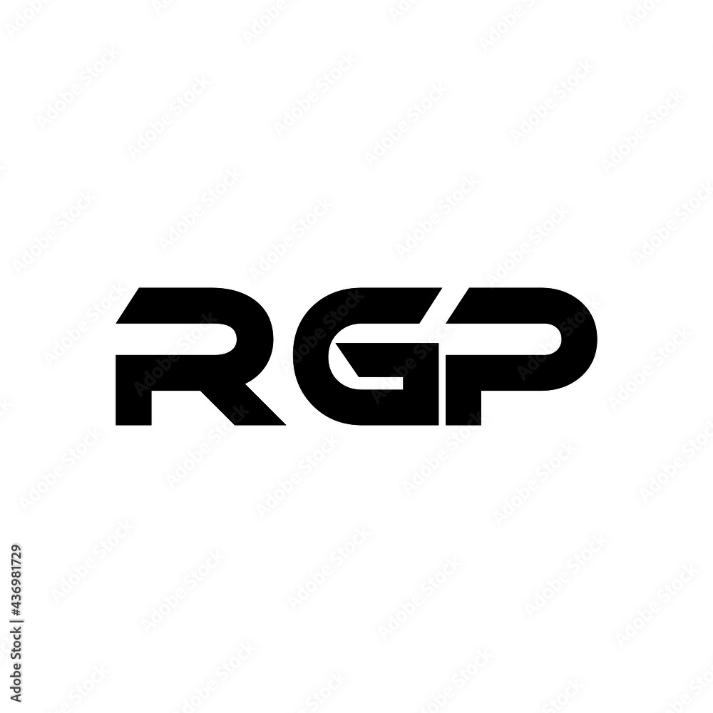RGP letter logo design with white background in illustrator, vector ...