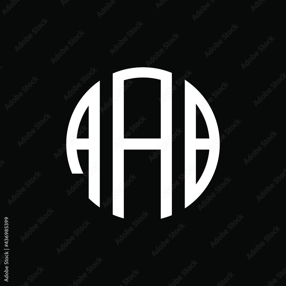 ARB letter logo design. ARB letter in circle shape. ARB Creative three ...