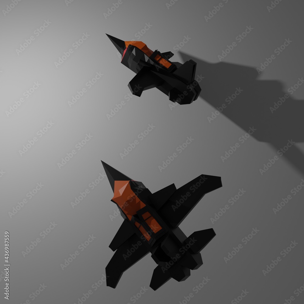 3D low poly illustration of aircrafts,low poly aircraft,low poly ...