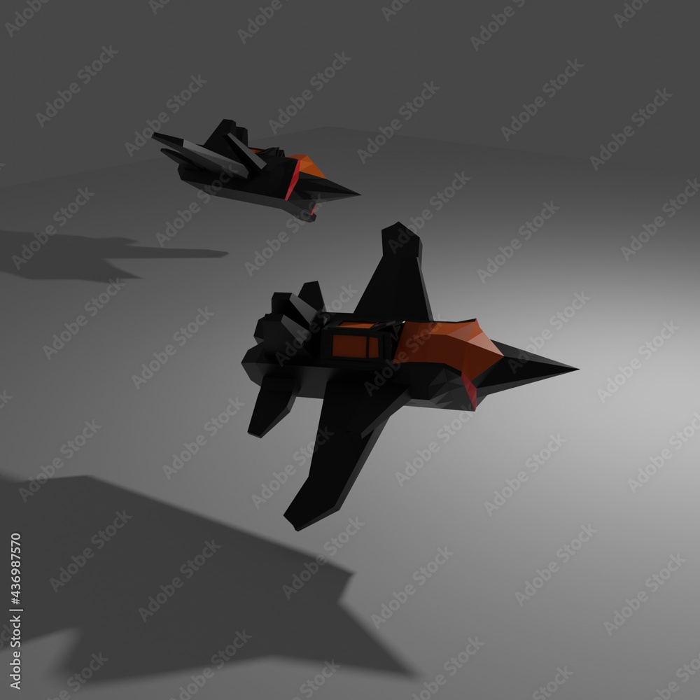 3D low poly illustration of aircrafts,low poly aircraft,low poly ...