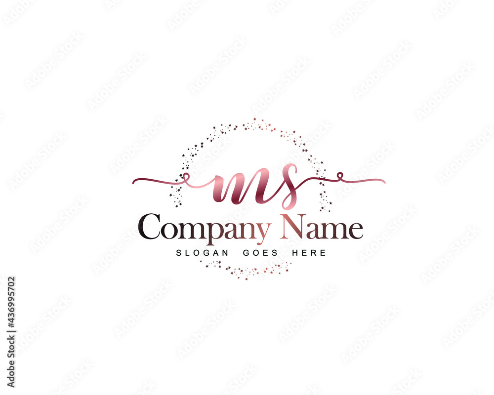 Initial MS Handwriting monogram logo Vector Stock Vector | Adobe Stock