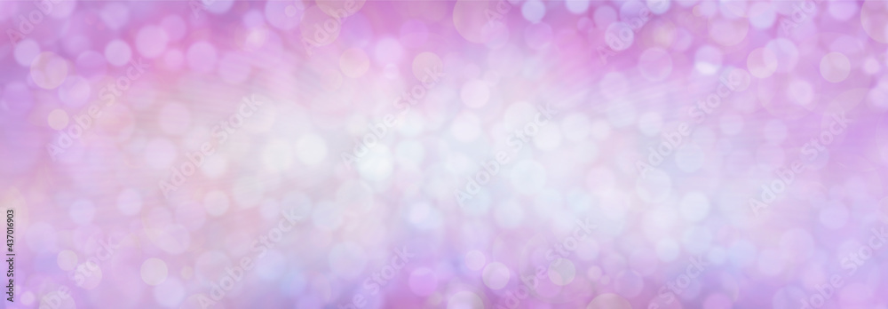 Feminine lilac pink wide bokeh background banner - plenty of space for ...