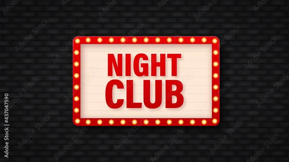Vintage night club retro, great design for any purposes. Motion ...