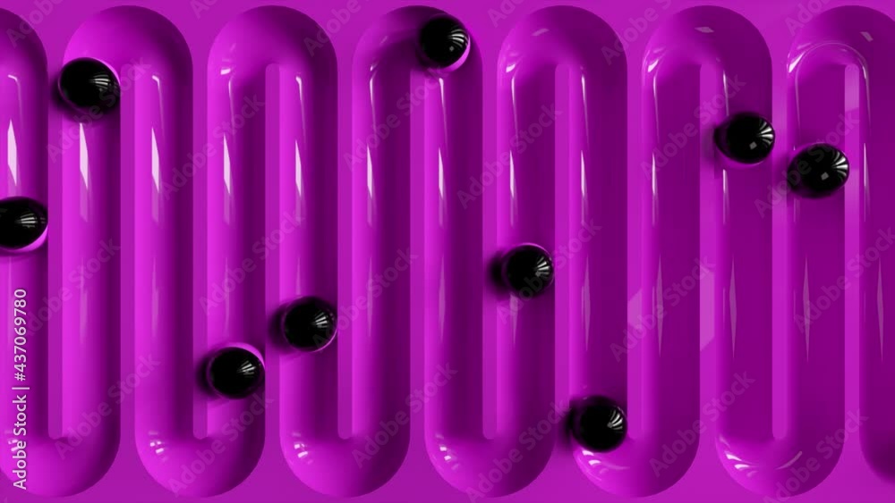 Vidéo Stock Bright colorful background with rolling balls along the ...