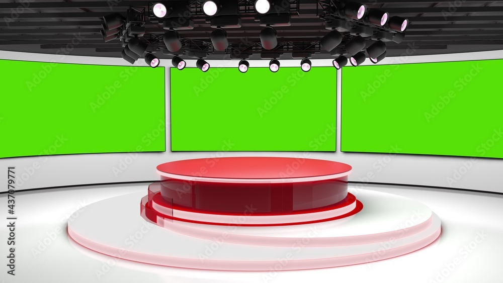 Empty Newsroom Background