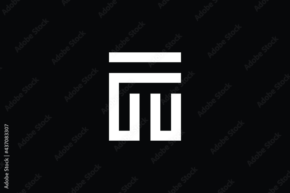 FW letter logo design on luxury background. WF monogram initials letter ...