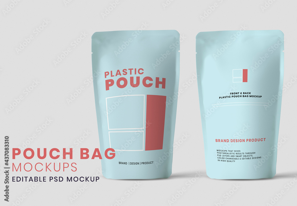 Pouch Bag Design Mockup Stock Template | Adobe Stock