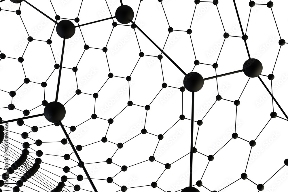 Carbon nanotubes. The structure of carbon atoms forming a heavy-duty ...
