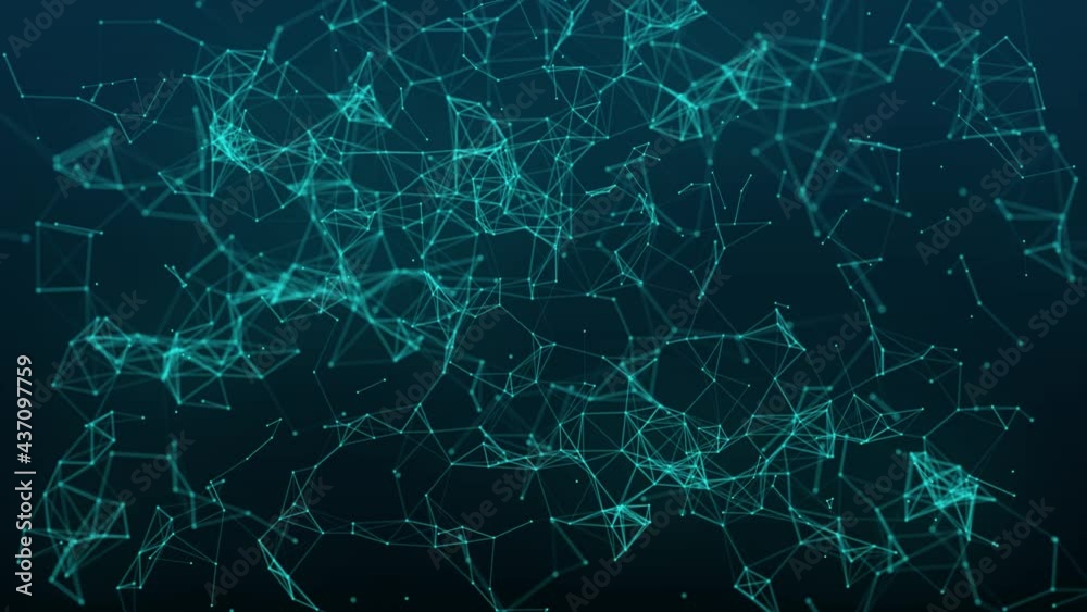 Plexus abstract network business technology science background loop. Abstract motion transform ...