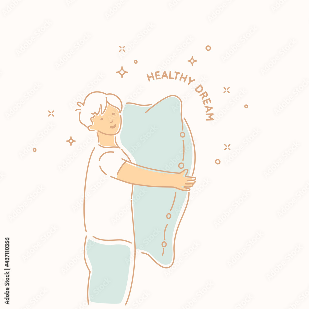 The poster is dedicated to proper sleep, which promotes rest and health ...