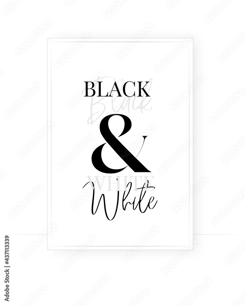 Black and white, vector. Scandinavian minimalist modern poster design ...