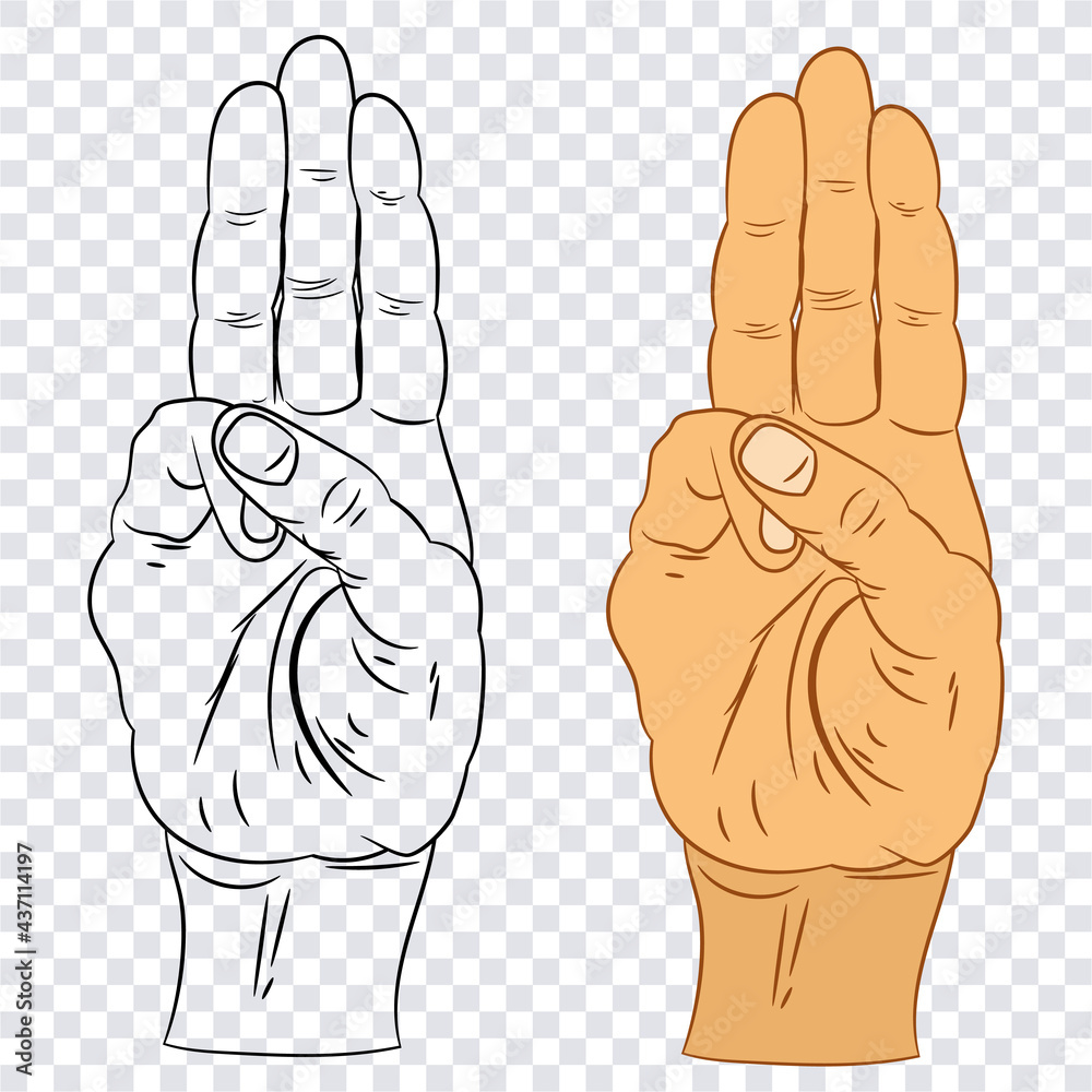 Three Finger Sign