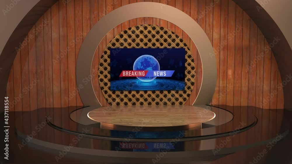 Video Stock Classic indoor 3D virtual studio_News Studio, Backdrop For ...