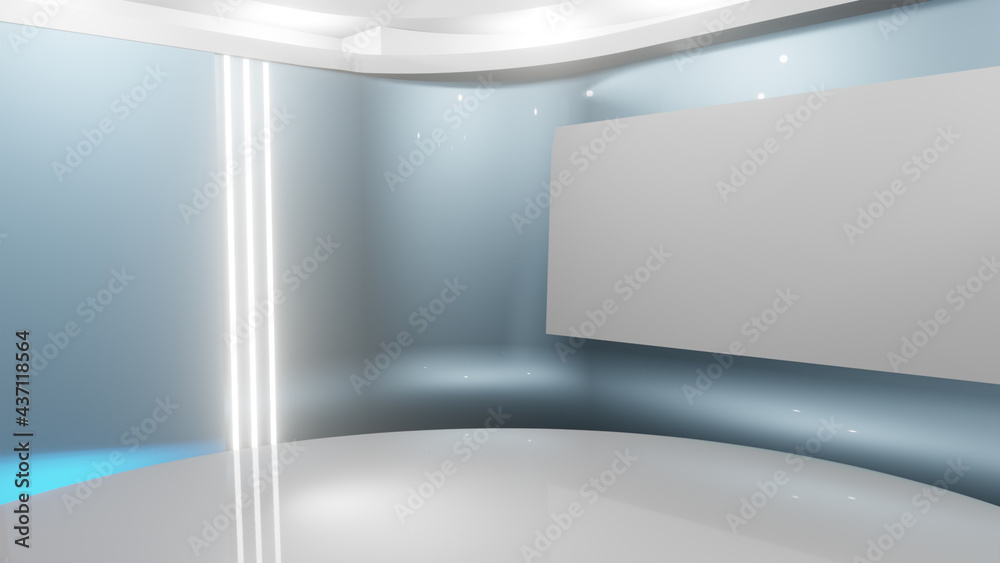 Virtual studio set for a green screen. Stock Illustration | Adobe Stock